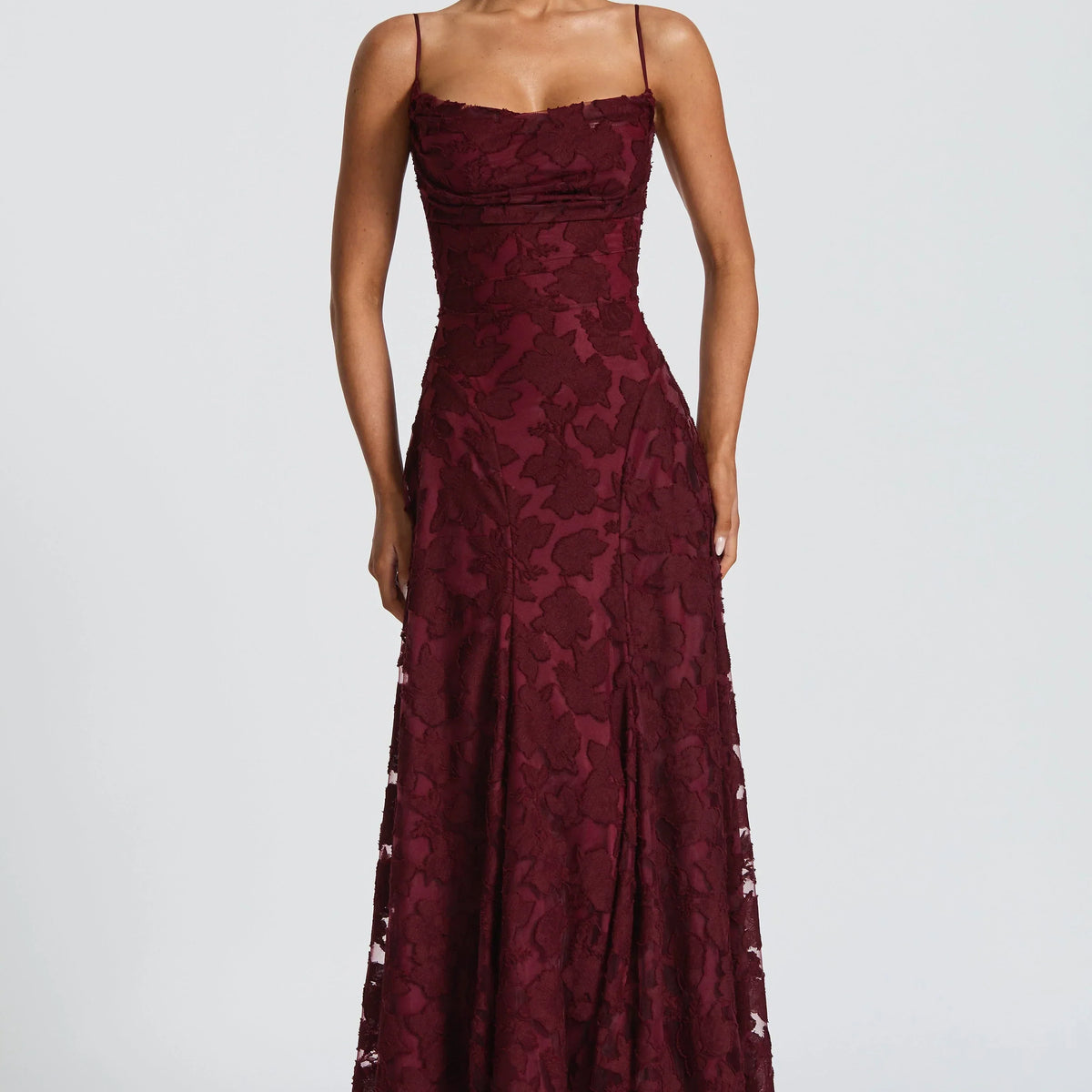 Aveline | Elegant Lace Corset Maxi Dress - Glamorous Evening Gown – Cow ...
